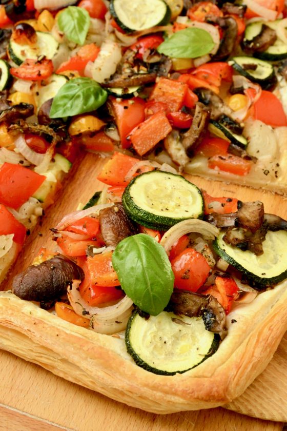 Puff Pastry Vegetable Tart - Vegan on Board