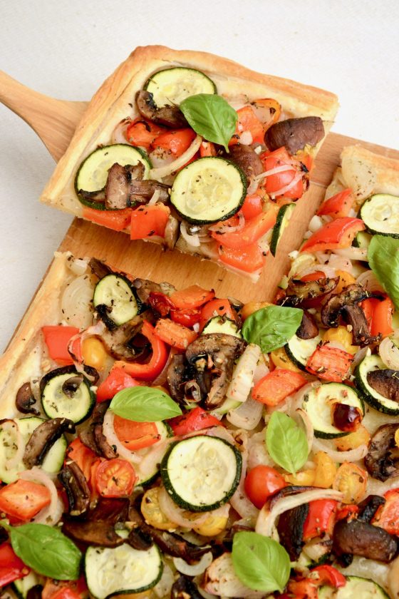 Puff Pastry Vegetable Tart - Vegan on Board