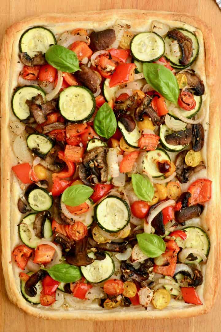 Puff Pastry Vegetable Tart - Vegan on Board
