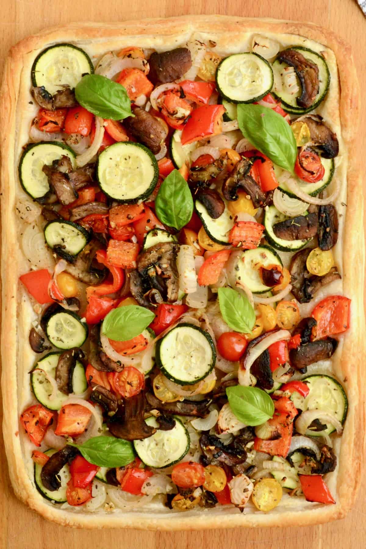 Puff Pastry Vegetable Tart Vegan On Board Puff Pastry Vegetable Tart Vegan On Board