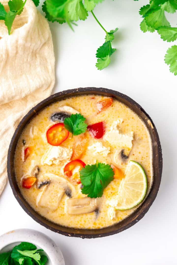 Easy Vegan Tom Kha Soup - Vegan on Board