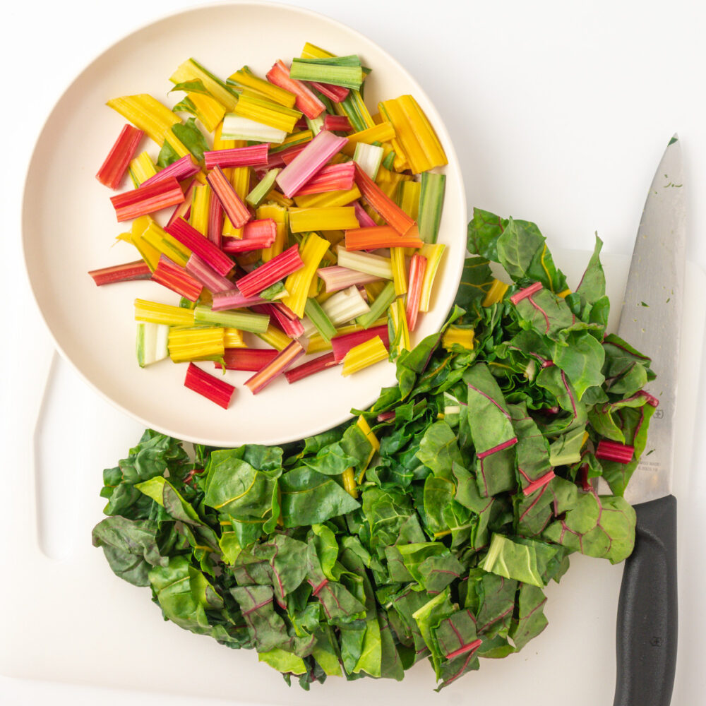 Sauteed Rainbow Chard - Vegan on Board